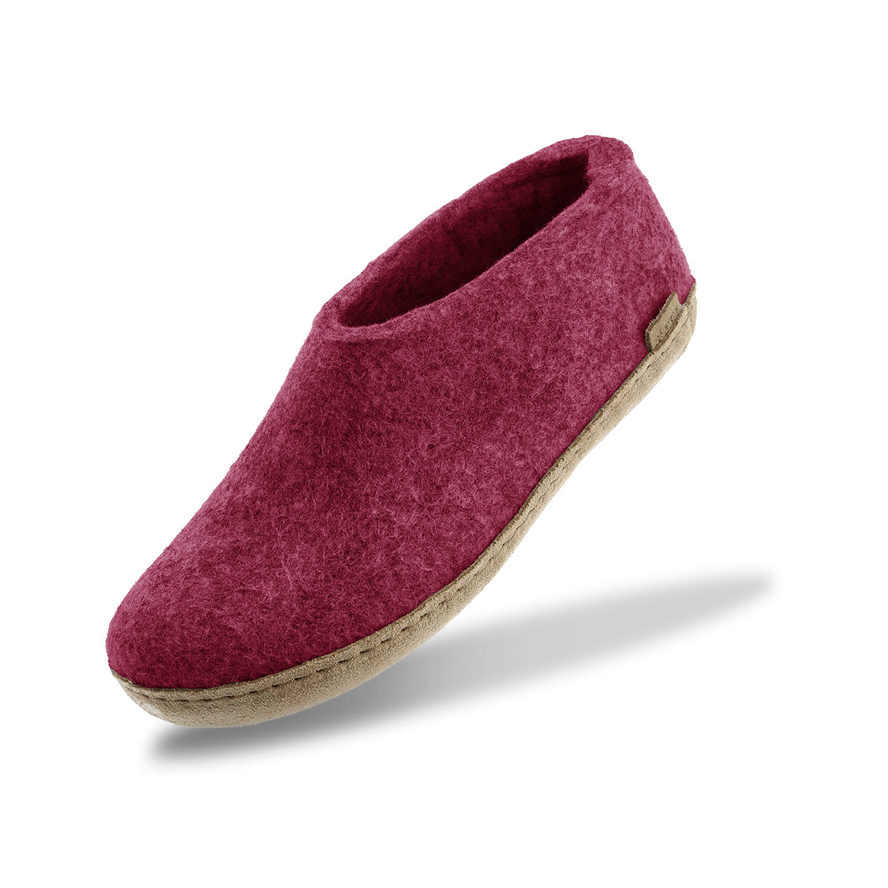 Shoe with leather sole - Cranberry – glerups.eu